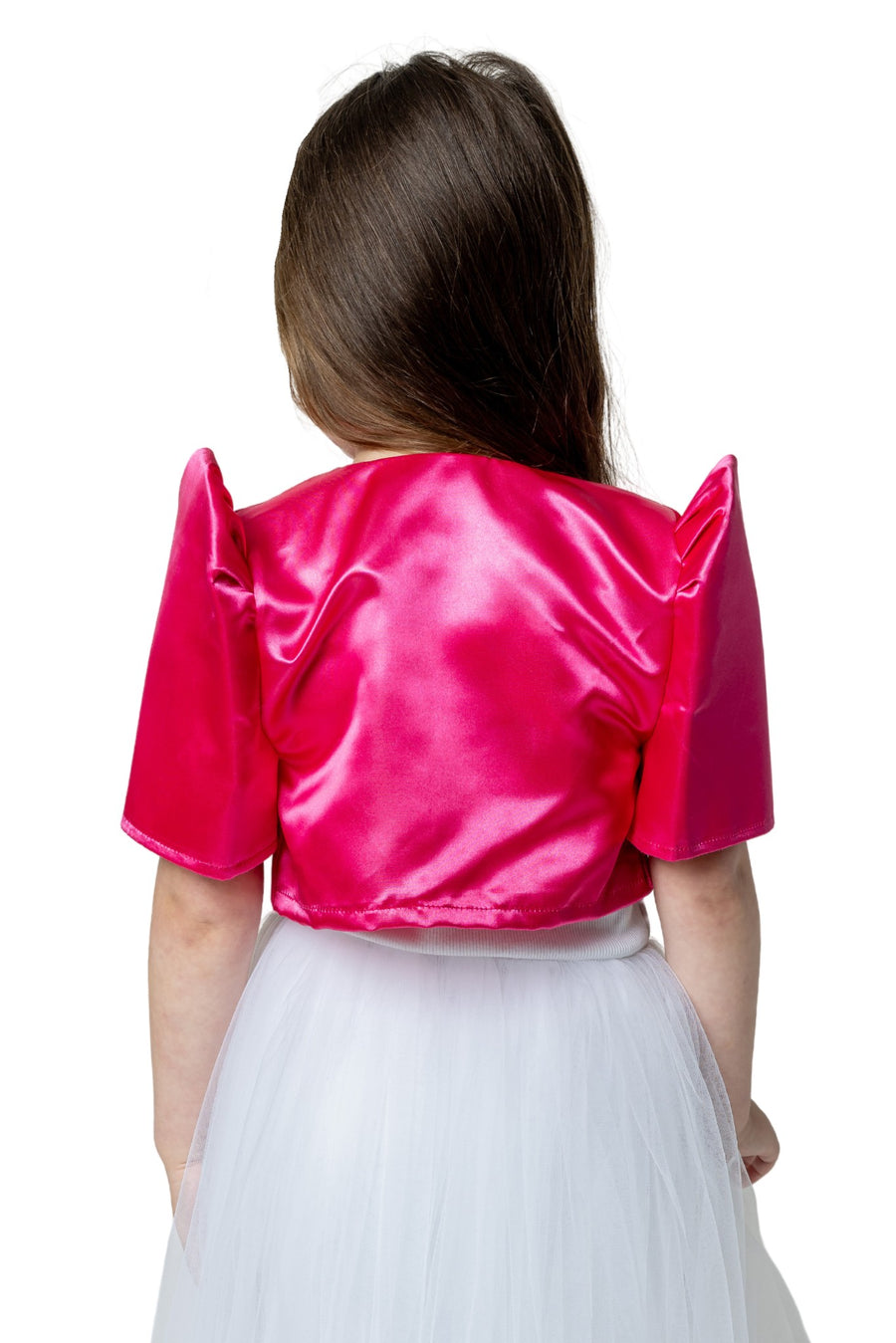 GR02 - Girls' Satin Bolero Pink - Filipiniana