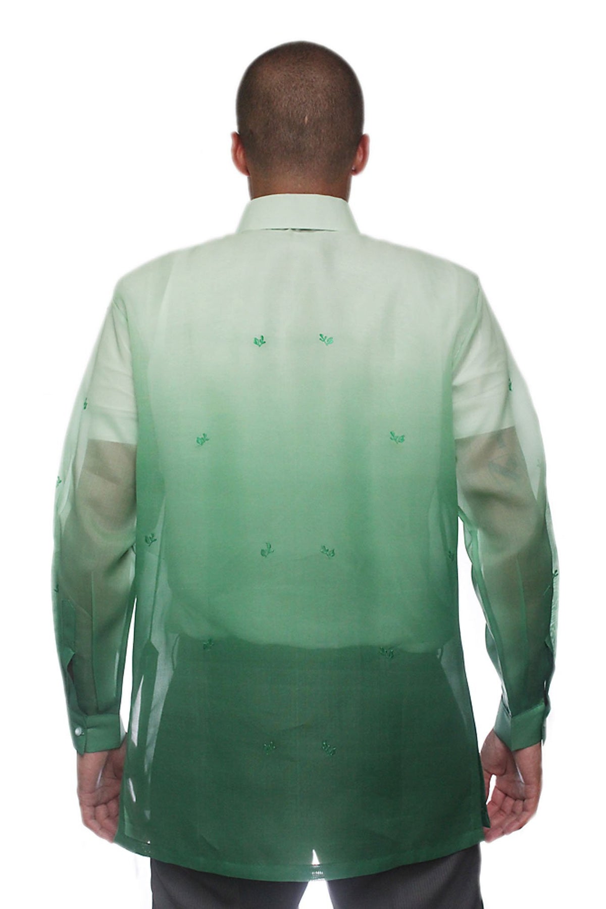 MJ24 - Jusi Barong Tagalog Monochromatic Green – BARONG WAREHOUSE