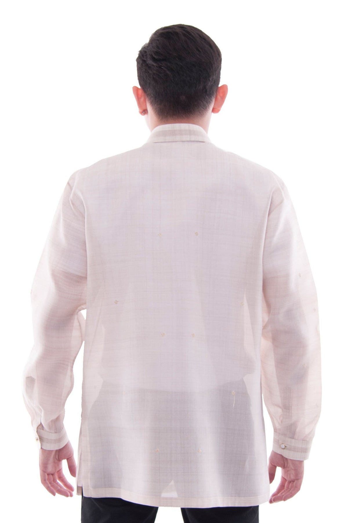 MJ37 - MADE-TO-ORDER - Jusi Pina Barong Tagalog Painting & Burda Brown ...