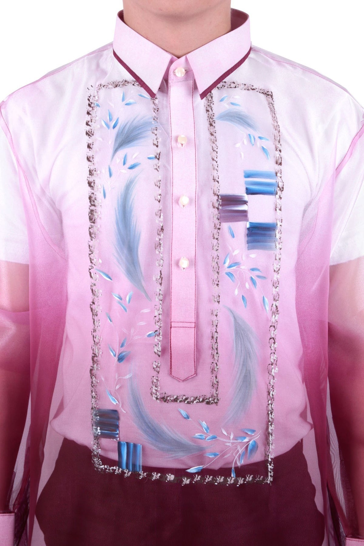 MO20 - MADE-TO-ORDER - Organza Painting Barong Tagalog Maroon – BARONG ...