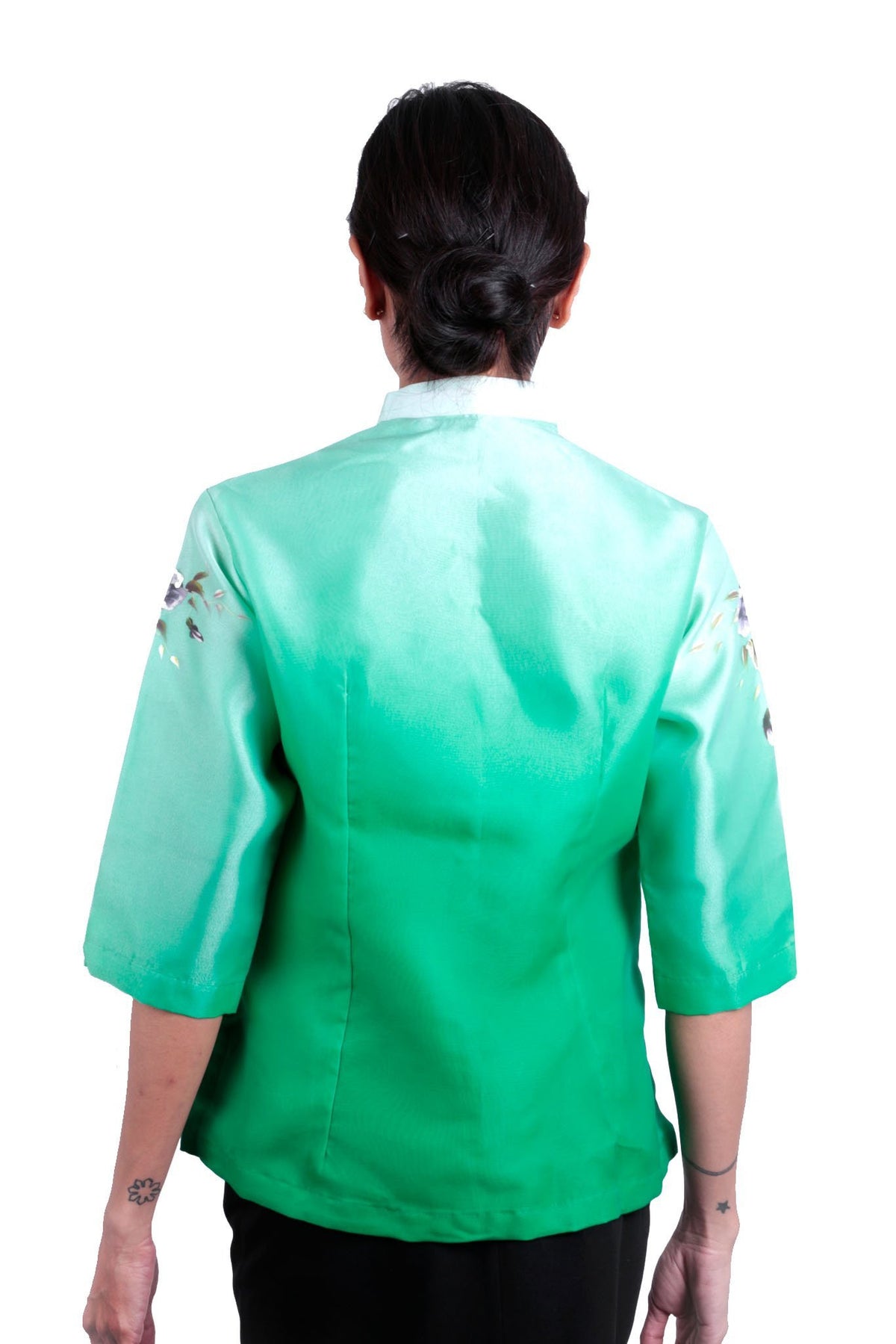 WO05 - MADE-TO-ORDER - Women's Barong Tagalog Green - Filipiniana ...