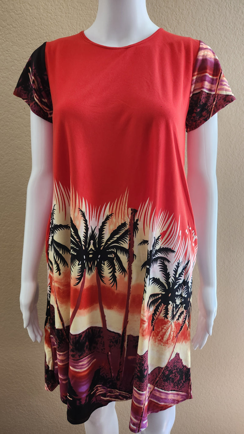 Wt50 Duster Filipina House Summer Comfortable Dress Short Sleeve
