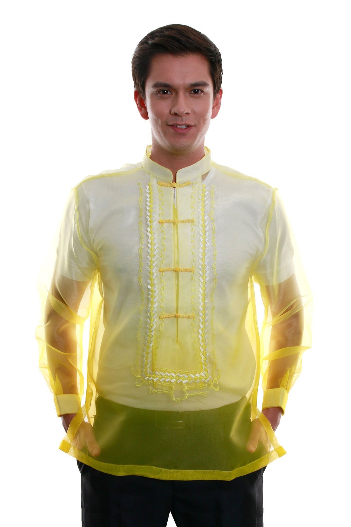 IN STOCK - Jusi Barong Tagalog Yellow 003